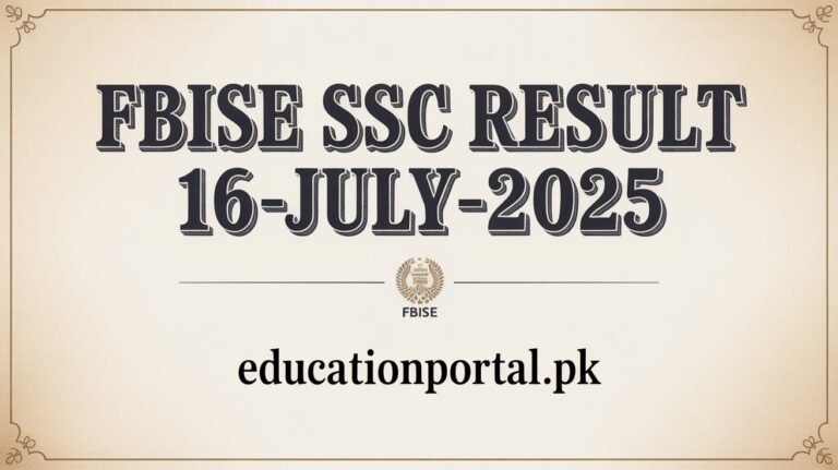 FBISE SSC Result 2025 Innovative - Education Portal